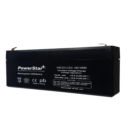 12V 2.3AH Sealed Lead Acid (SLA) Replacement Battery for LC-SA122R3EU ...