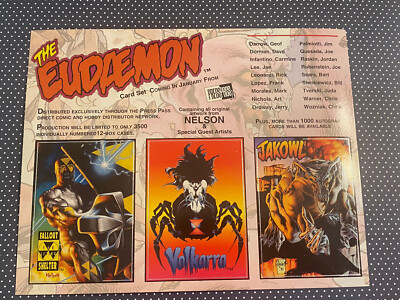 PressPass THE EUDAEMON Promo Card Ad Sheet | eBay