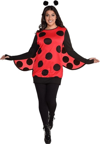 Love Bug Lady Animal Insect Girl Red Black Fancy Dress Halloween Adult ...