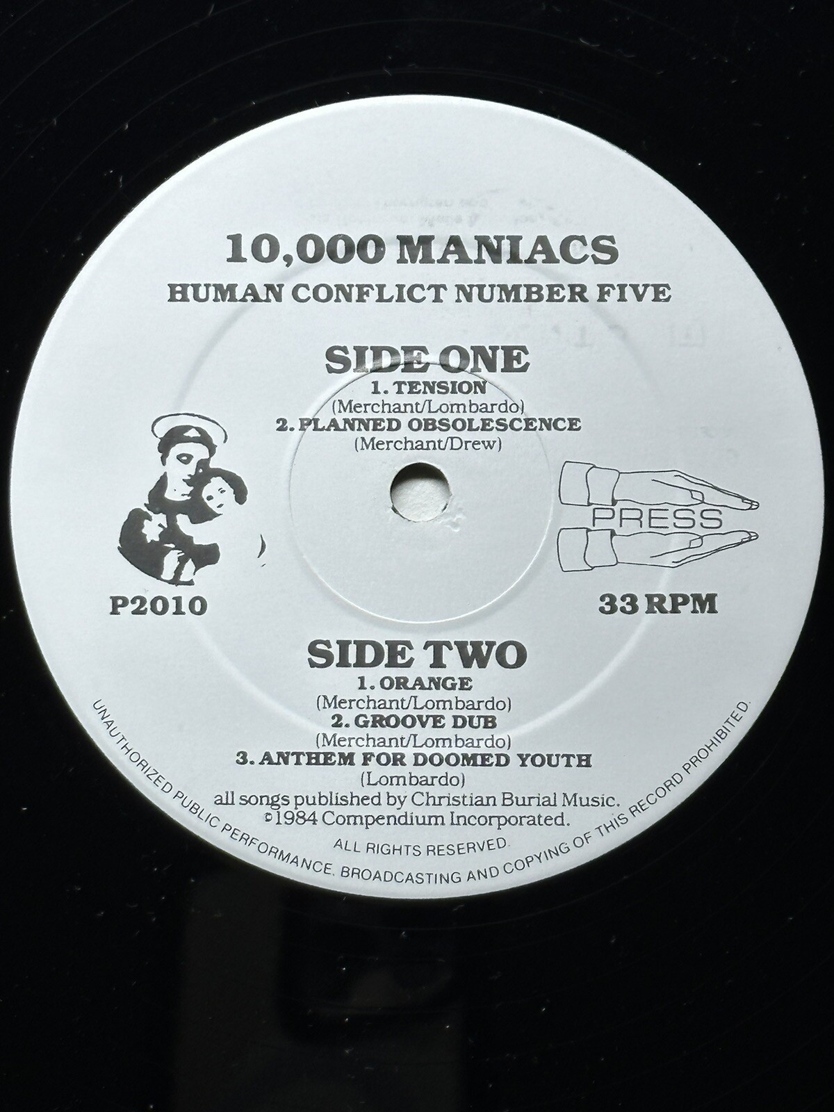10,000 MANIACS - HUMAN CONFLICT NUMBER FIVE 1984 UK Vinyl/EP NATALIE ...