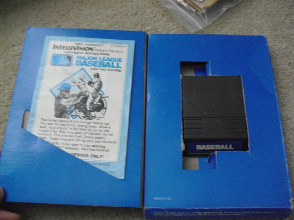 Vintage 1979 Mattel Intellivision MLB Baseball Video Game Cartridge w ...