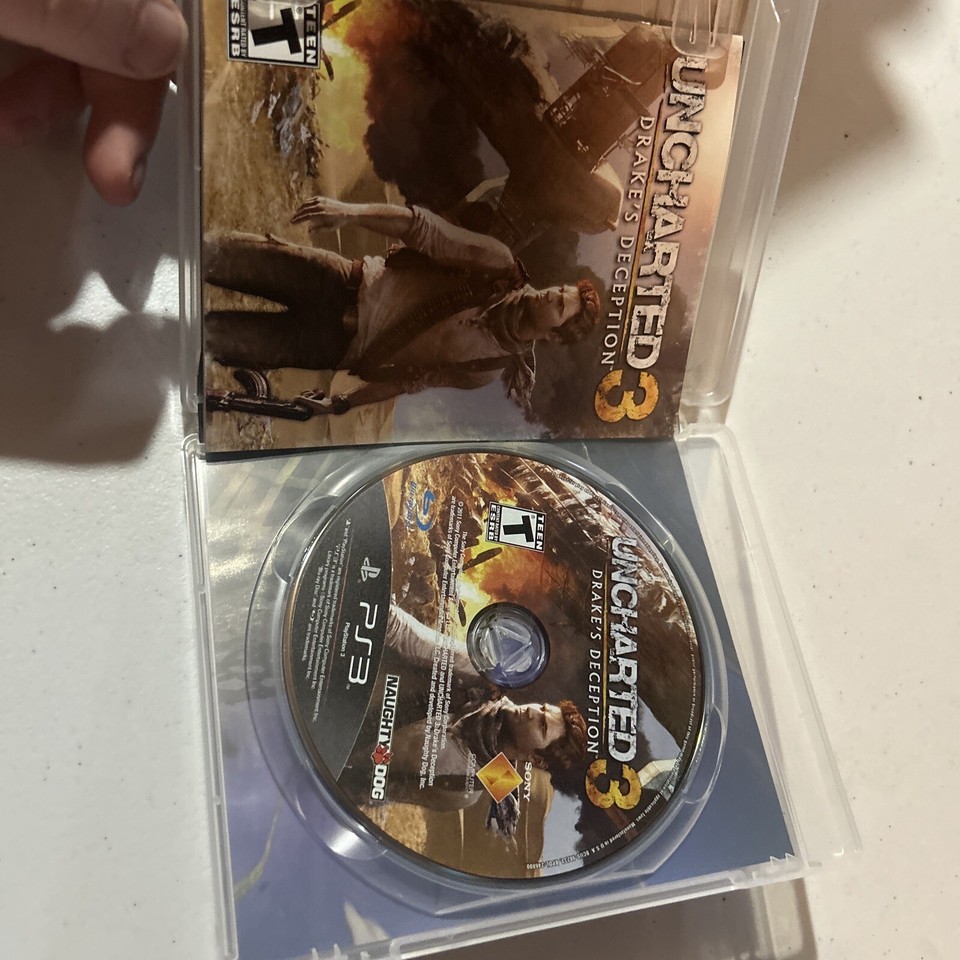 UNCHARTED 3 DRAKE'S DECEPTION PS3 PLAYSTATION 3 AUTHENTIC COMPLETE WITH ...