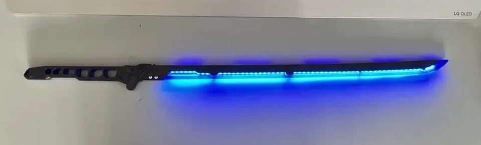 Futuristic LED Thermal Katana Sword With Acrylic Blade & Bright Blue ...