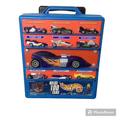 2000 Hot Wheels Rolling Travel Storage Case - Holds 100 Cars #20375 ...