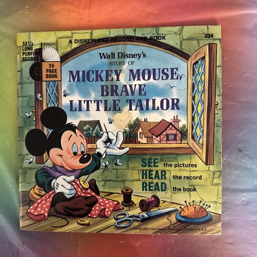 vintage disney read along with record. mickey mouse brave little tailor ...