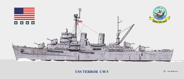 USS Terror CM-5 Print US Navy | eBay