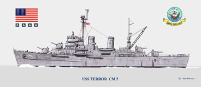 USS Terror CM-5 Print US Navy | eBay