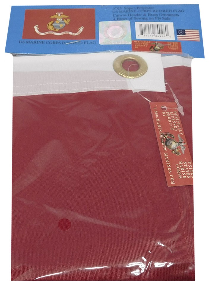 12x18 Embroidered US Marine Corps EGA Red Flag Banner OFFICIALLY ...