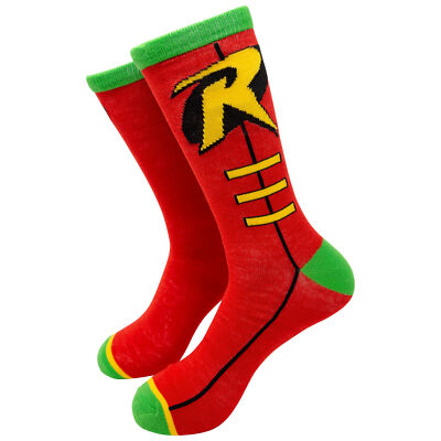 Robin Symbol Costume Crew Socks Red | eBay