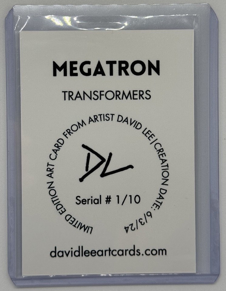 Megatron Limited Edition Artist Signed Transformers Trading Card 1/10 ...