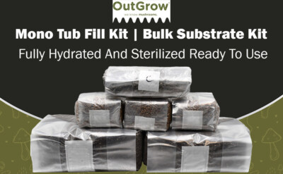 Mono Tub Fill Kit | Mushroom Substrate & Grain Spawn for 50-60 Quart ...