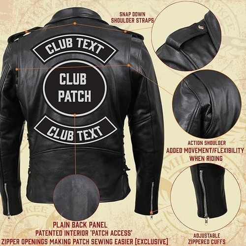 Milwaukee Leather SH1011 Men's Classic Brando Motorcycle Jacket Black ...