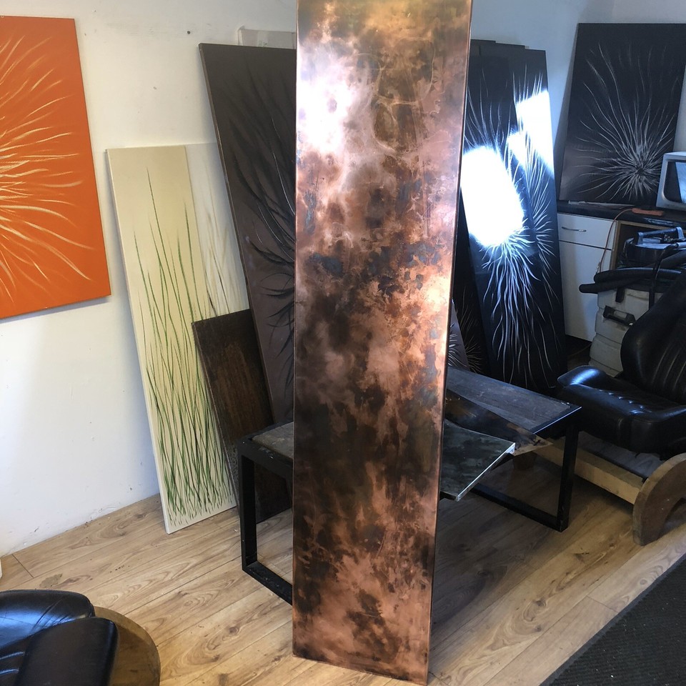 Vertical Distressed Copper Designer Radiator 500/1000 1600 Btu Made To ...