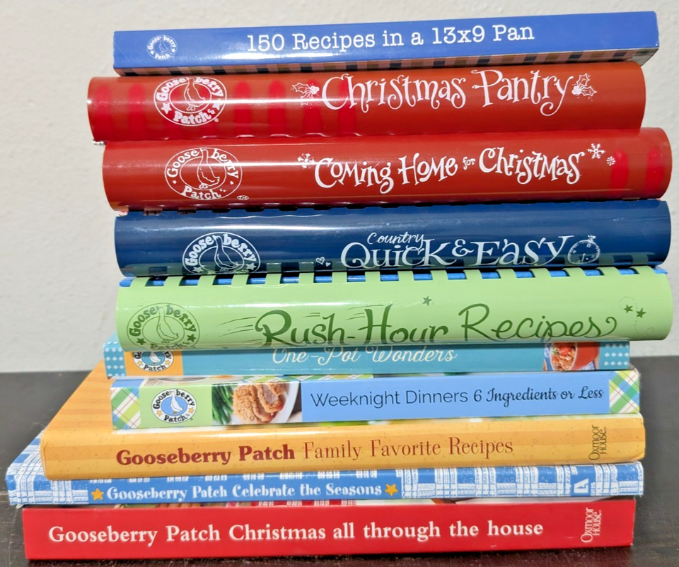 10 Book Lot Goose Berry Patch Cookbooks Crafts Spiral HC SC Christmas ...