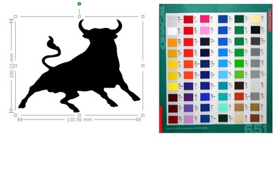 2x bull car sticker, decal, window oracal 651 | eBay