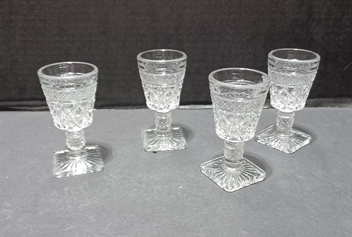 Set Of 4 Imperial CAPE COD Clear Cordial Stem Elegant Bar Glassware | eBay