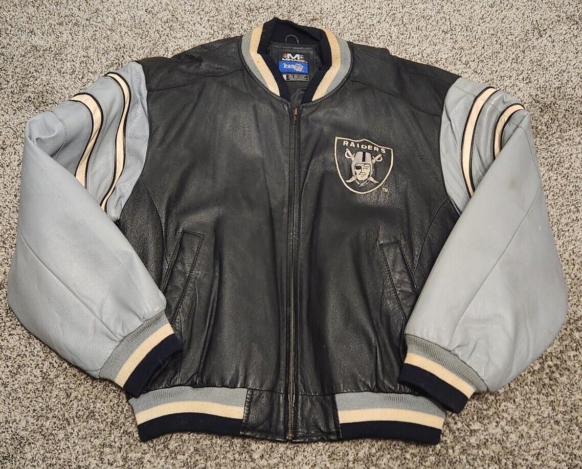 Vintage 90's Mirage NFL Oakland Raiders Leather Jacket Vintage 90's Mirage NFL Oakland Raiders Leather Jacket