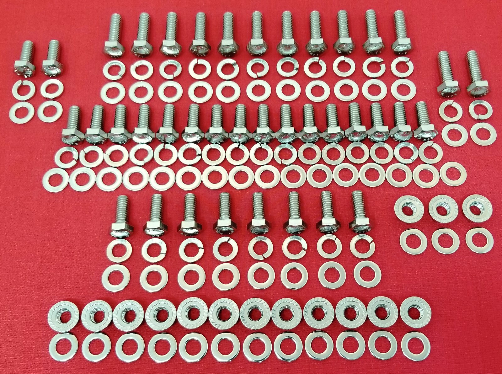 1937-1940 FORD ENGINE BOLTS KIT 136 V8-60 FLATHEAD STAINLESS STEEL HEX ...