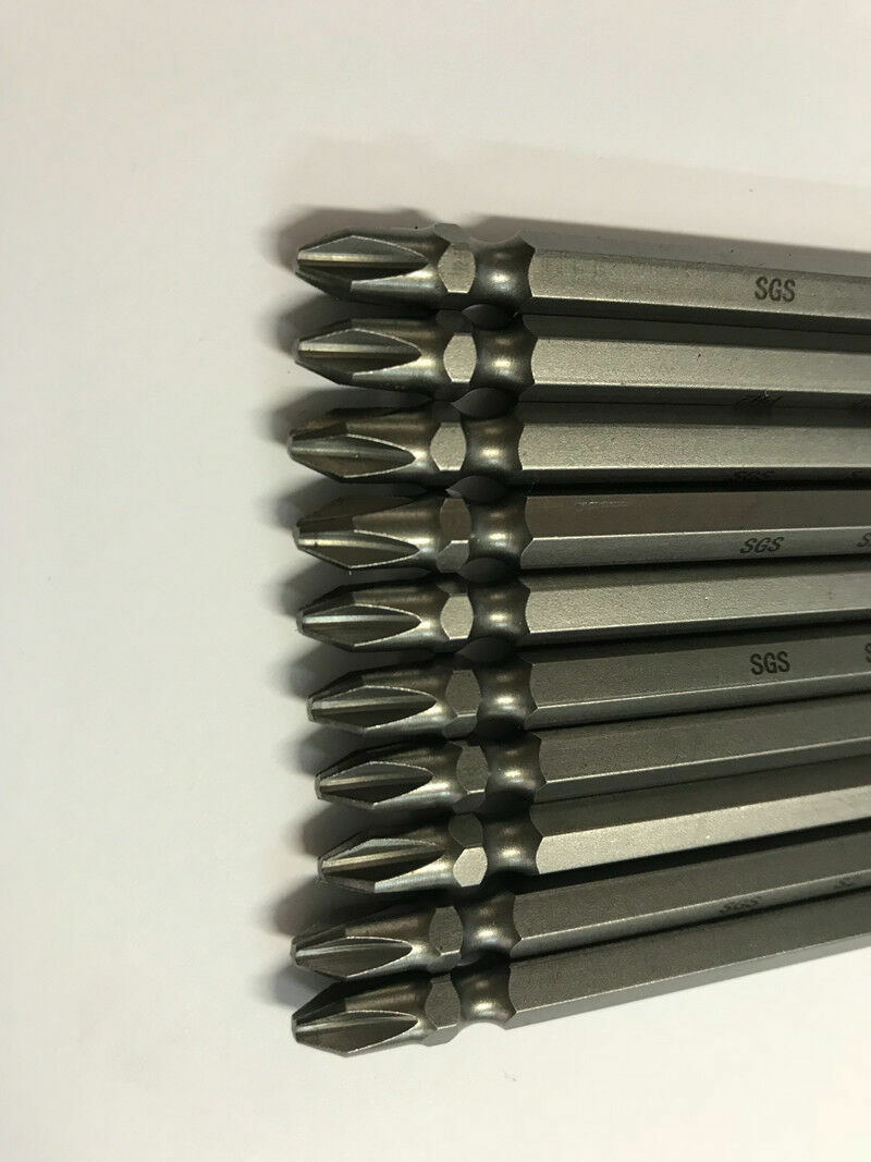 5 pc 10 pcs PH2 120mm Screw Driver Power Drill Bit Double Ended ...