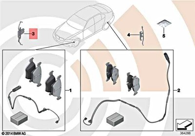 Genuine BMW X3 Brake Front Brake Pads Clip 34106790927 | eBay