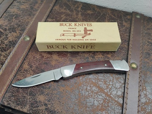 BUCK Knife USA 503 Prince Wood Handle Pocket Knife Nickel Silver | eBay