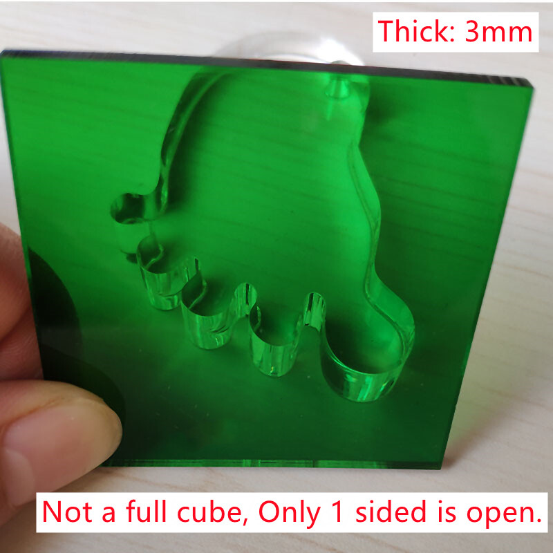 Neon Acrylic Display Cases Cube Countertop Box Colorful Transparent 3-8 ...