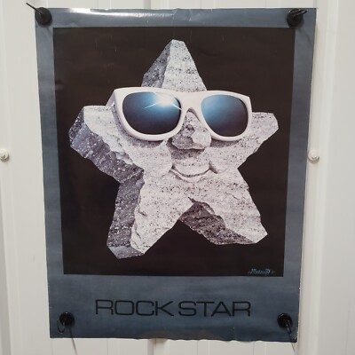 Vintage 1986 - 1987 Stewart Moskowitz NOS ROCK STAR Art Print poster ...