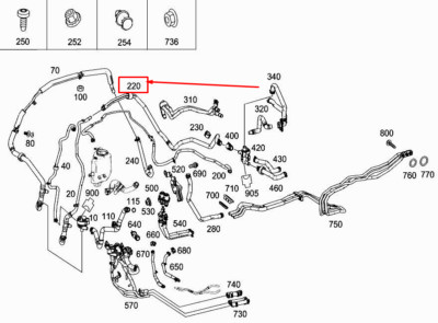 OEM MERCEDES-BENZ S W222 Engine Valve Return Hose A2228303796 Authentic ...