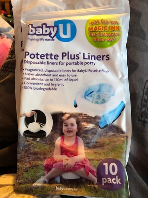 BabyU Potette Plus Liners (potty Liners) 10 Pack Freepost Acc33 | eBay ...