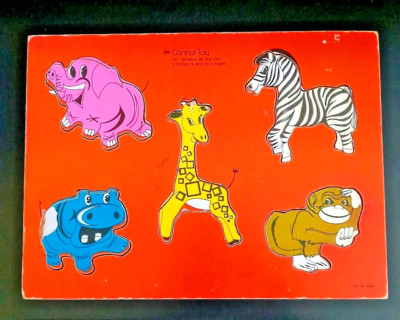 Vintage Connor Toy "Animals of the Zoo" Puzzle | eBay