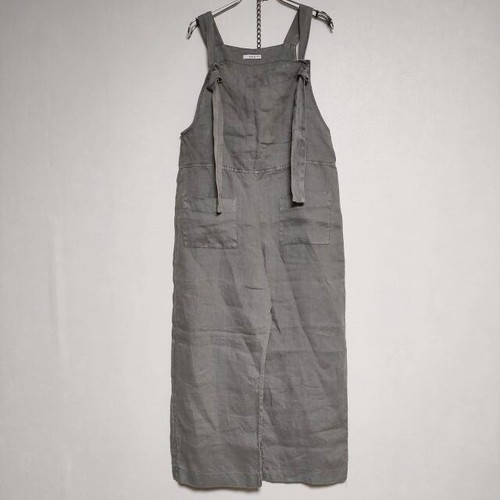 REPLAY ESSENTIAL Garment-dyed Heavy Linen Overalls overalls gray 4 ...