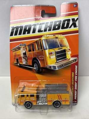2011 Matchbox #56 Emergency Response Yellow Pierce Dash Fire Engine ...