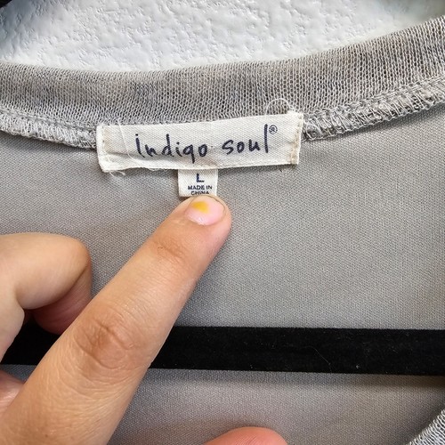 Indigo Soul Bohemian Gray-brown Tunic Lagon Look size Large | eBay