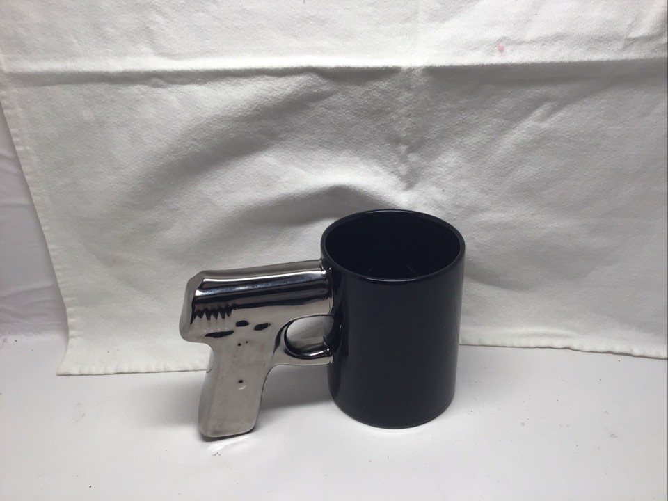 Gun Mug Black Ceramic Coffee Mug with Piston Handle | eBay