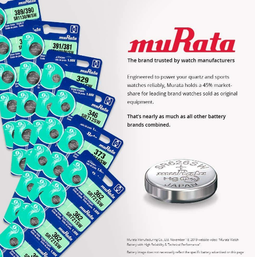 5 x Genuine Sony / Murata 321 SR616SW Silver Oxide Button Watch Battery ...