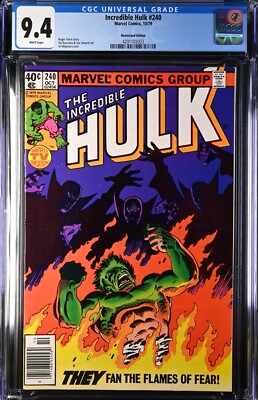 INCREDIBLE HULK #240 CGC 9.4 - WHITE PAGES *NEWSSTAND EDITION* | eBay