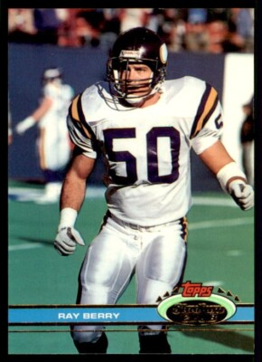1991 TOPPS STADIUM CLUB FOOTBALL CARD MINNESOTA VIKINGS #44 RAY BERRY ...