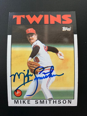Mike Smithson Signed 1986 Topps #695 Card Minnesota Twins Autograph COA ...