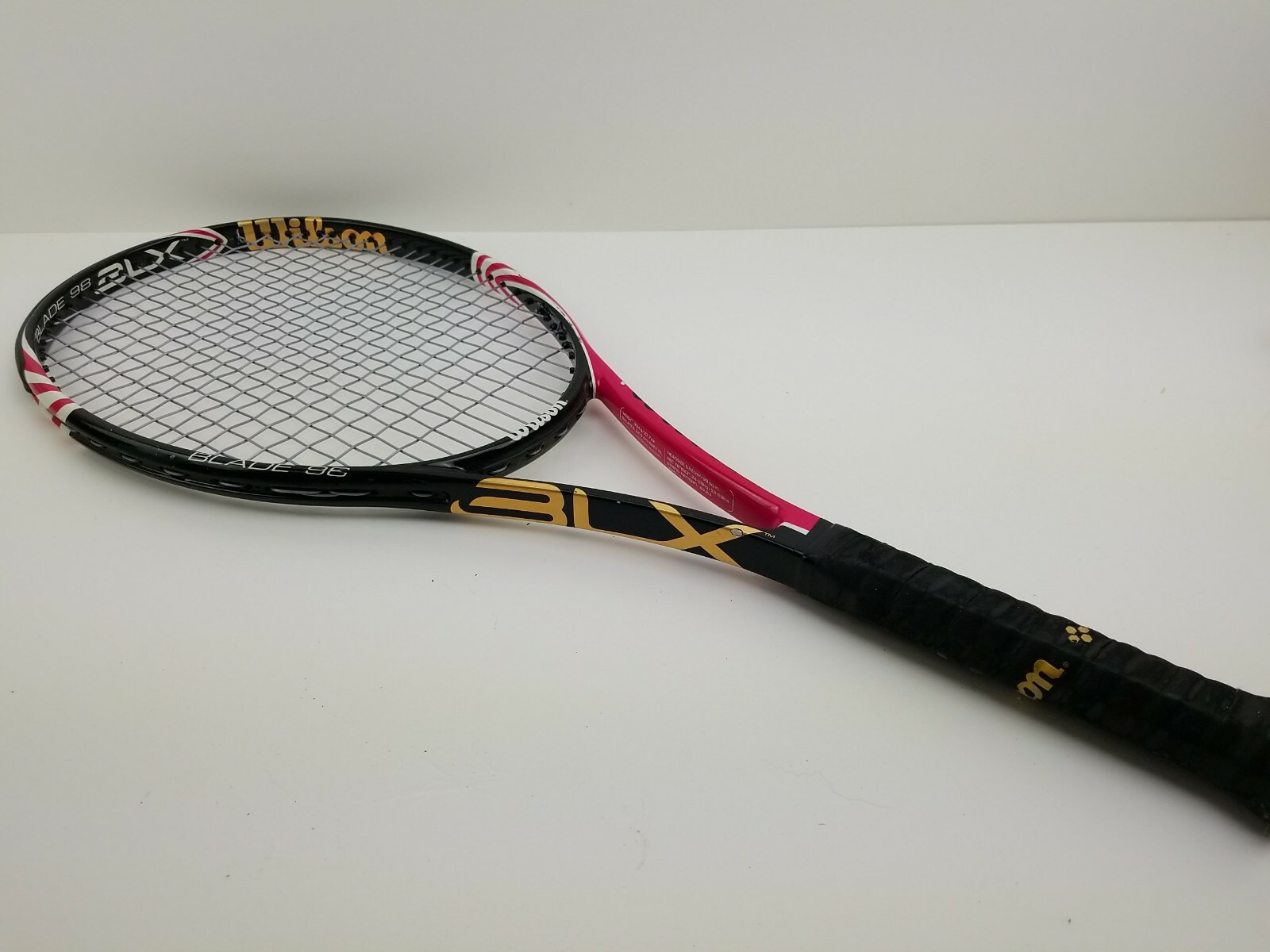 Wilson Blade 98 BLX Pink Black with Grey Strings 4 1/4" Tennis Racquet ...
