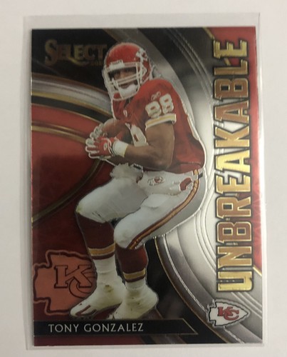 2020 Panini Select Football Unbreakable Insert Tony Gonzalez #U25 KC ...