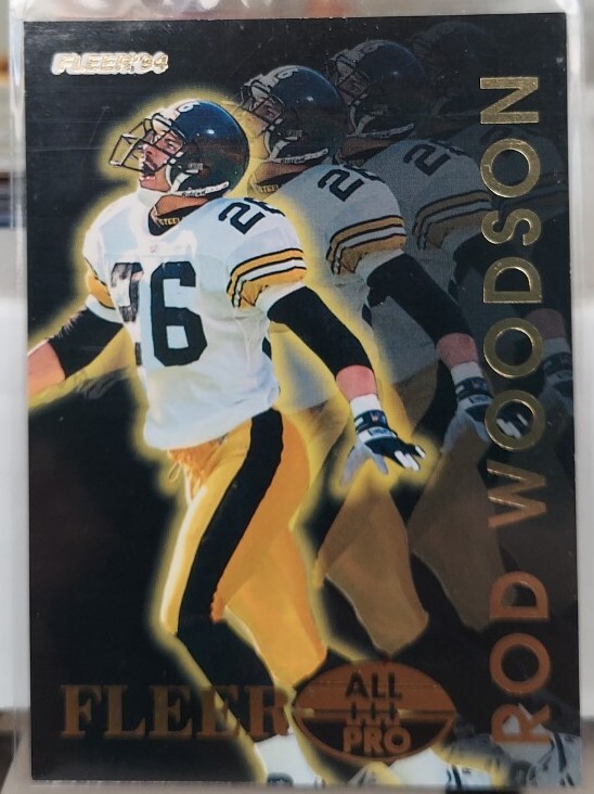 1994 FLEER FOOTBALL ROD WOODSON ALL-PRO #23 OF 24 STEELERS HOF GREAT D ...