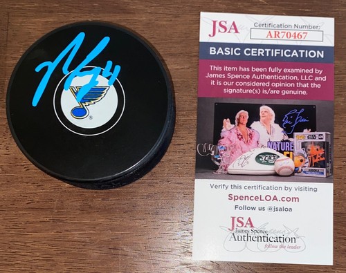 Nick Leddy Signed Autographed Hockey Puck St. Louis Blues JSA | eBay