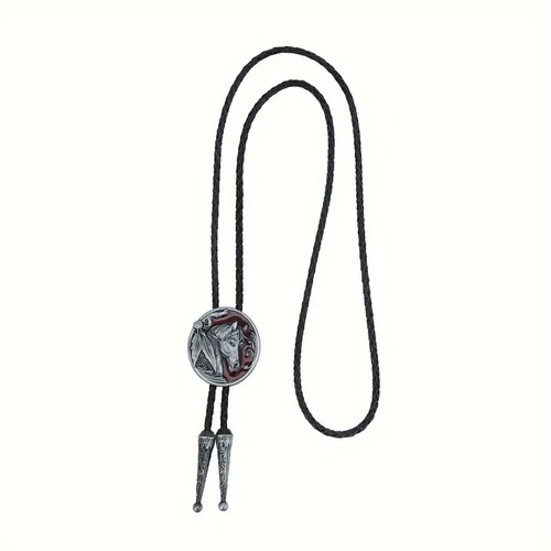 Horse red Bolo Tie Western Men Cowboy Necklace Bridegroom Wedding gift ...