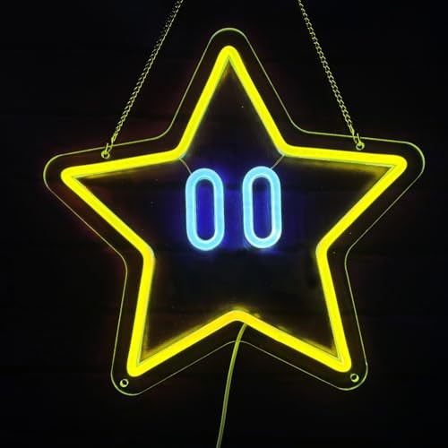 Star Neon Sign,Super Star Gaming Wall Decor Gamer Gifts for Boys, Kids ...