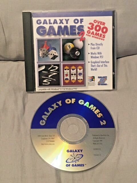 Galaxy Of Games 2 PC 1997 CD-ROM Software Over 300 Games Rare Retro for ...