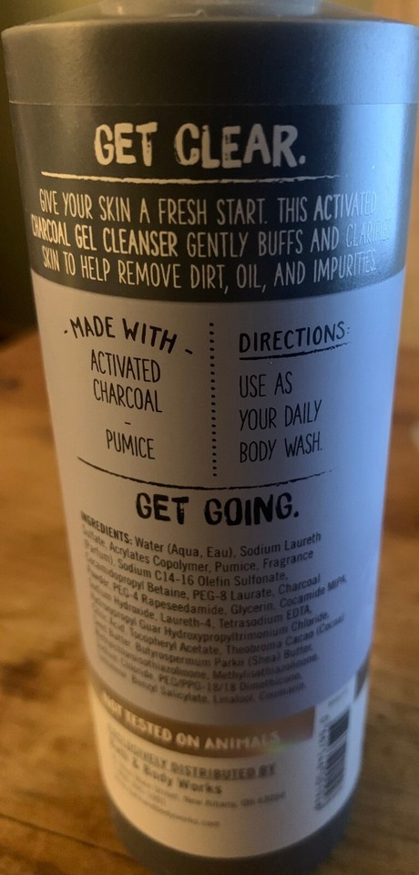 Hit Restart Activated Charcoal Gel Cleanser Bath & Body Works Body Wash ...