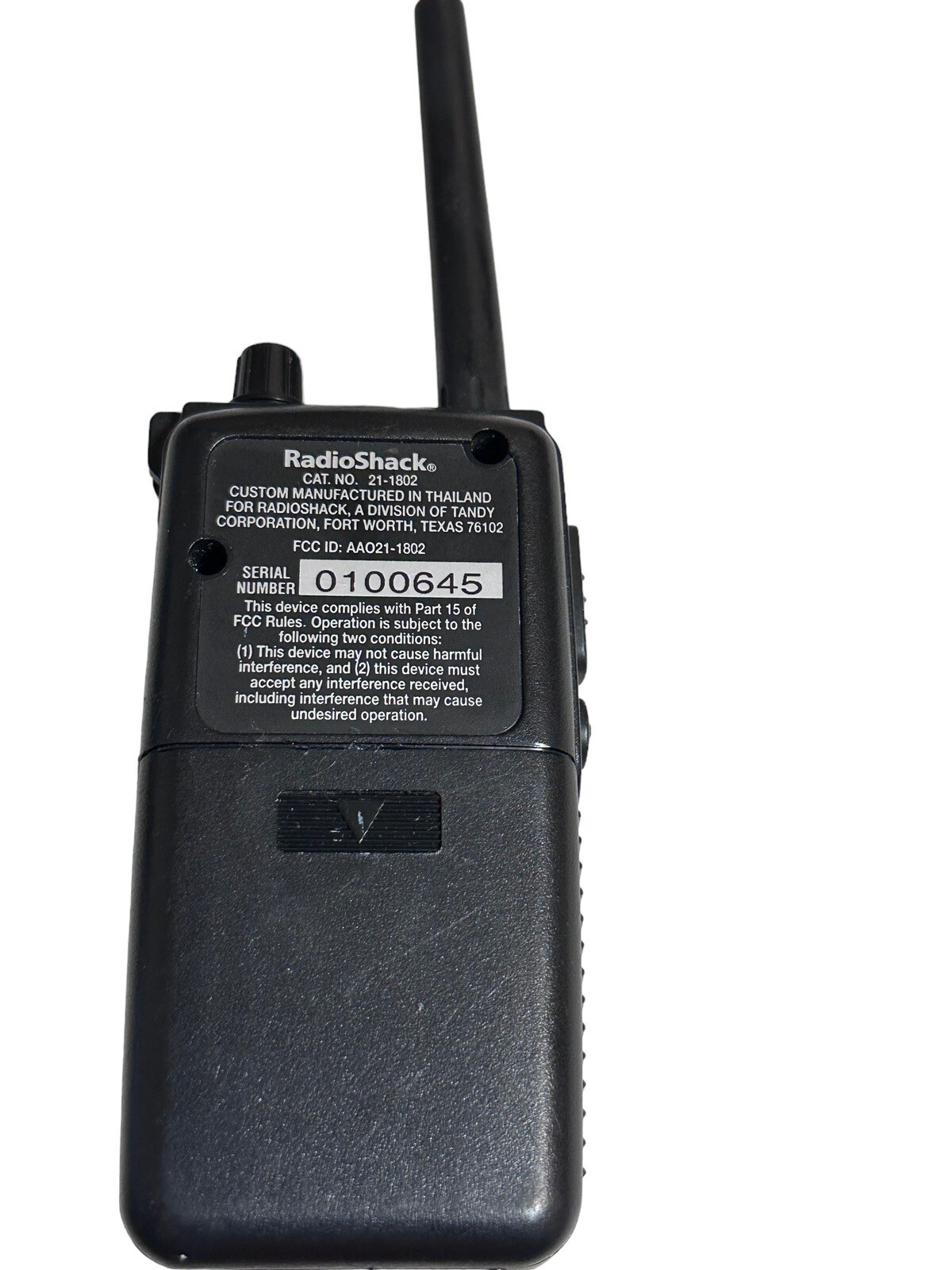 Radio Shack 2-Way Personal Radio Set | 1 Channel | Black | Model 21 ...