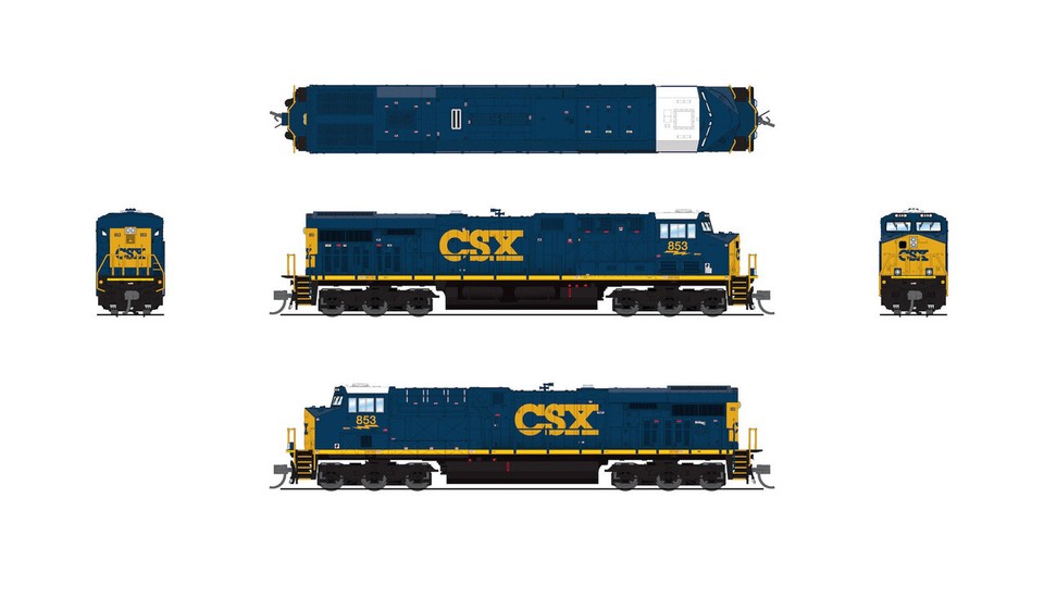 Broadway Limited Imports 8636 N Scale CSX GE ES44AC #876 (DC) Stealth ...