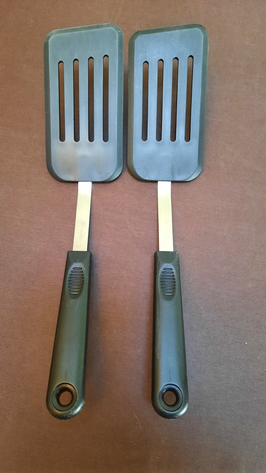 INOX Rostfrei 12" Slotted Angled Plastic Nylon Spatula Flipper Turner ...