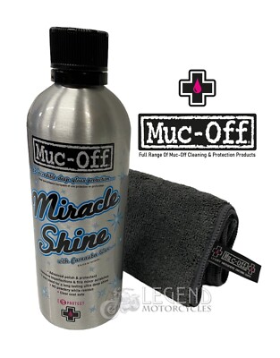 Muc-Off Miracle Shine Polish 500ml With Luxury Microfibre Cloth ...